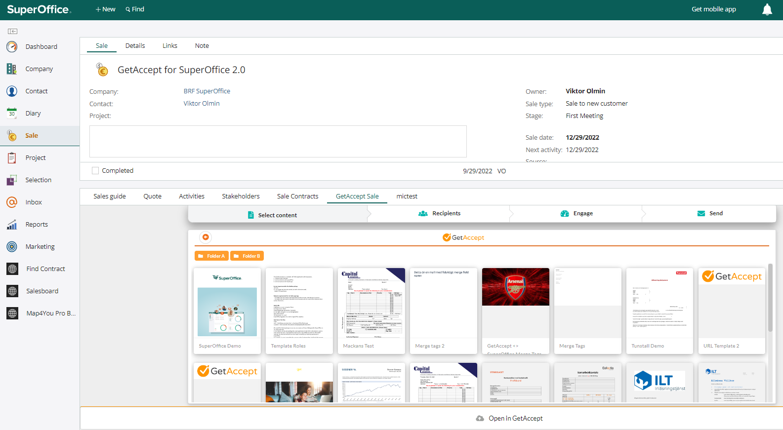 A smoother sendout experience with the new GetAccept for SuperOffice